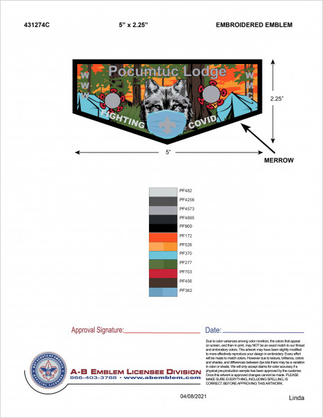Displaying "2021 WMC Covid Flap " #33306 [PatchScan™]